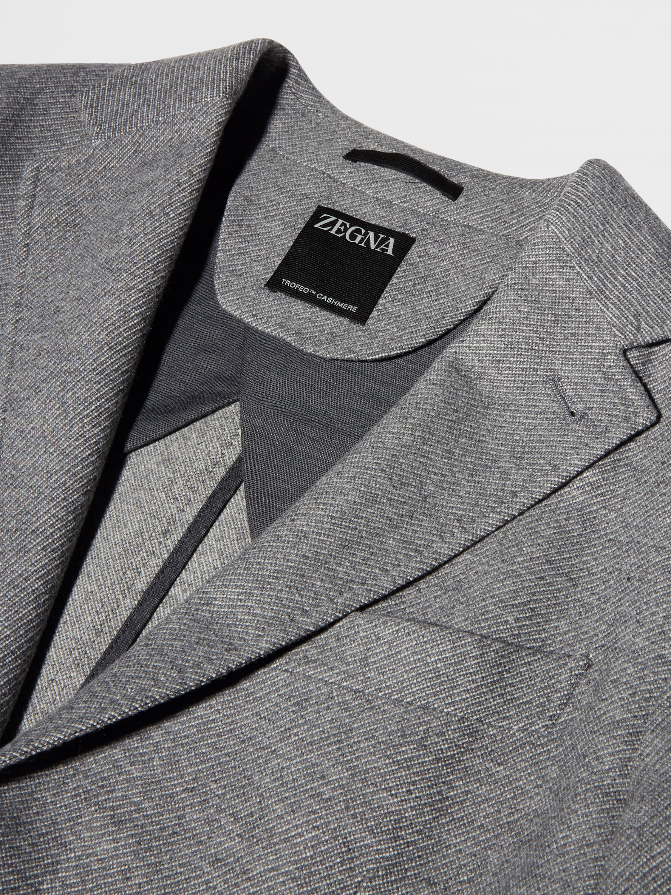 麻灰色 Trofeo™ 山羊绒休闲西装外套 SS24 22887430 | Zegna CN